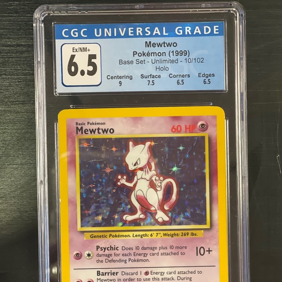 Pokemon | Games | Mewtwo Base Set 999 Unlimited Holo Cgc 65 With ...